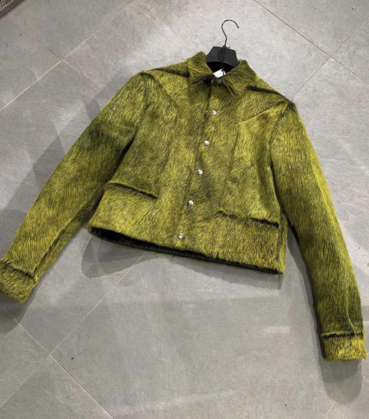 Rick Owens Rick owens mainline alice strobe leather jacket grinch | Grailed