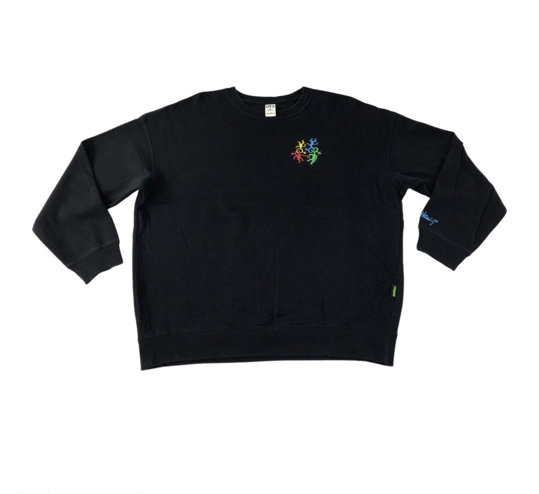 Vintage Keith Haring Multicolour Pop Art Artist Pull Over Sweatshirt ...