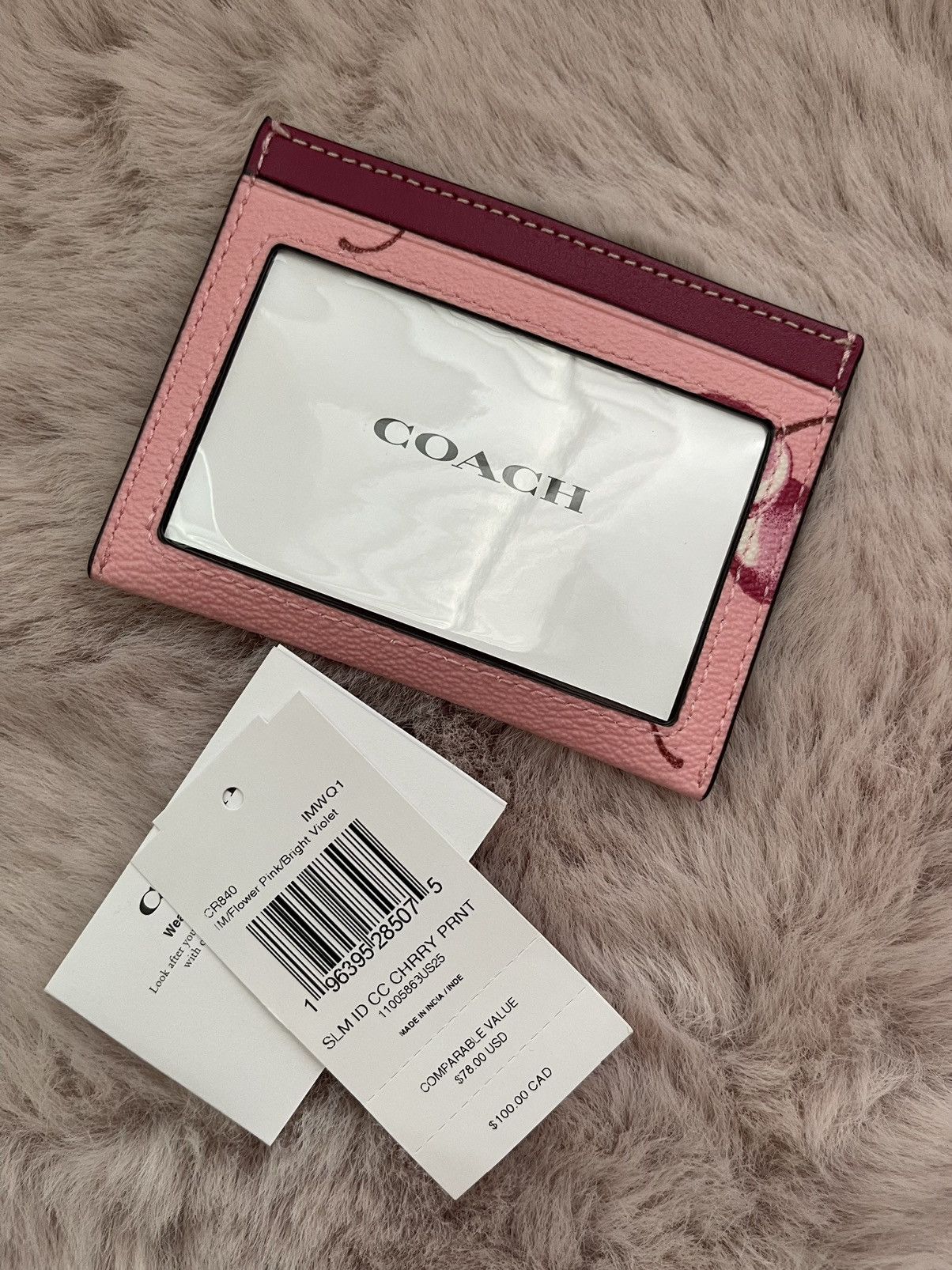 Coach COACH Slim Id Card Case Holder Cherry Print | Grailed