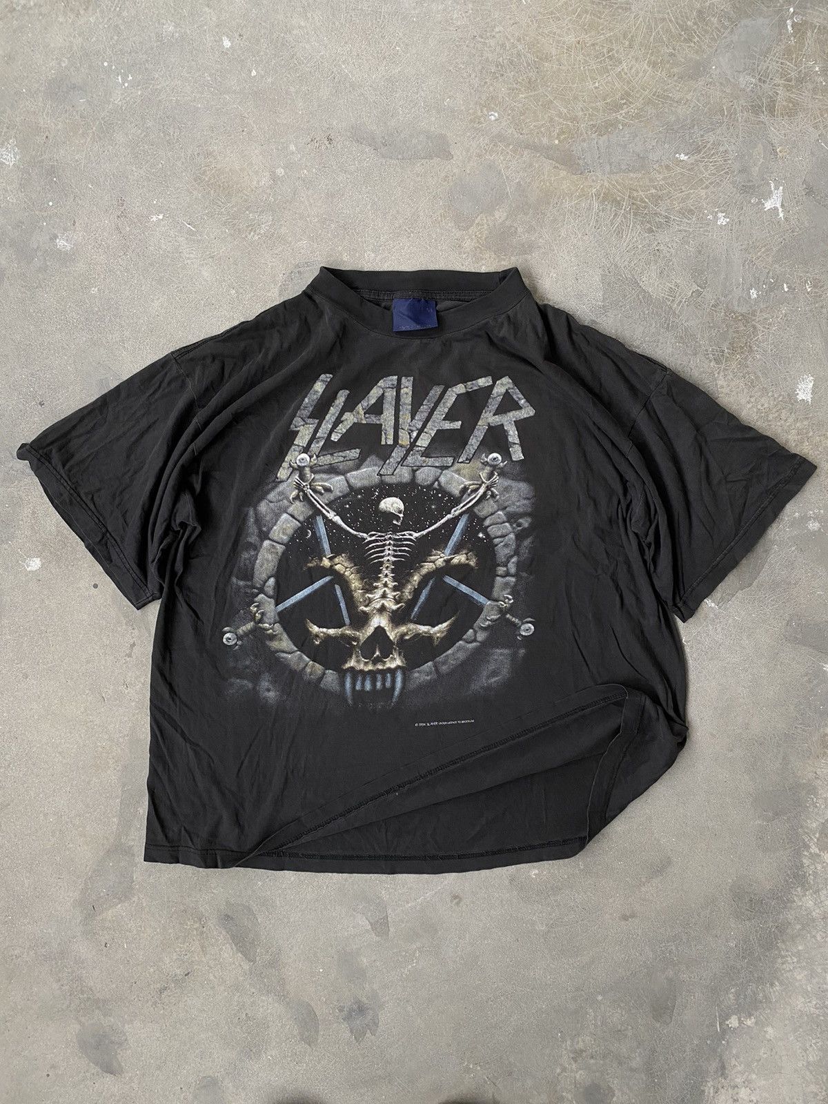 Vintage Vintage Slayer Divine Intervention Europe Tour Band Tees | Grailed
