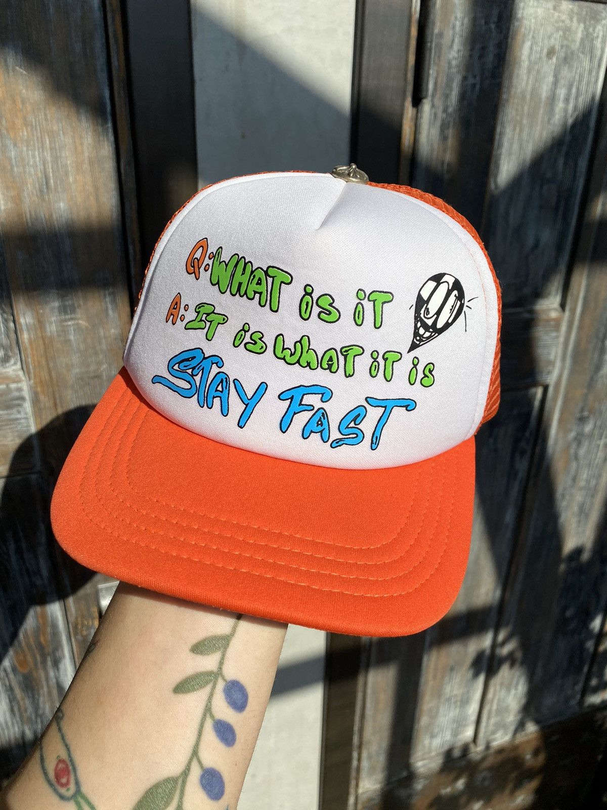 Chrome Hearts Chrome Hearts Matty Boy Stay Fast logo Baseball Hat | Grailed