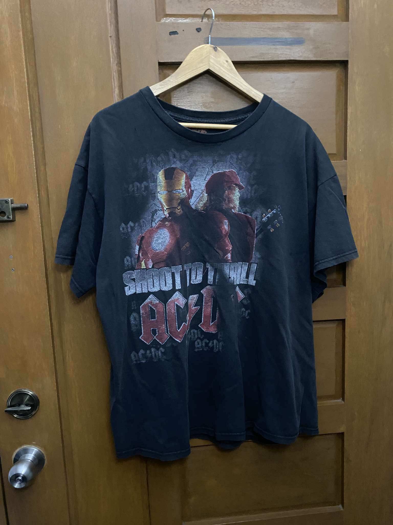 Vintage Vintage ACDC Marvel Iron Man 2 Sun Fade Tee | Grailed