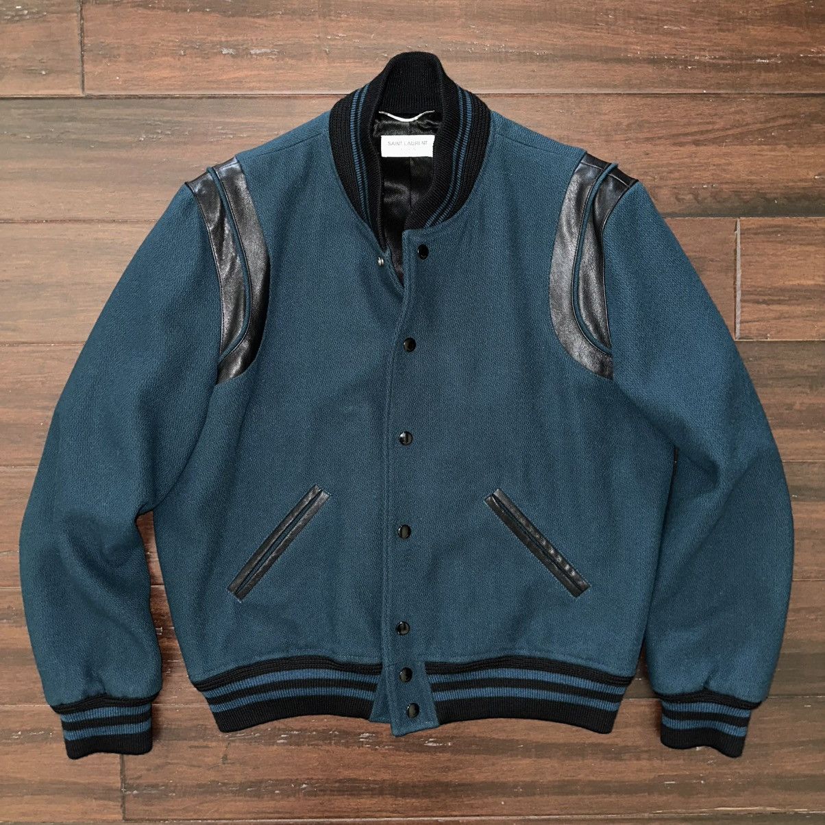Saint Laurent Paris YSL Saint Laurent Teddy Jacket RARE dark green size ...