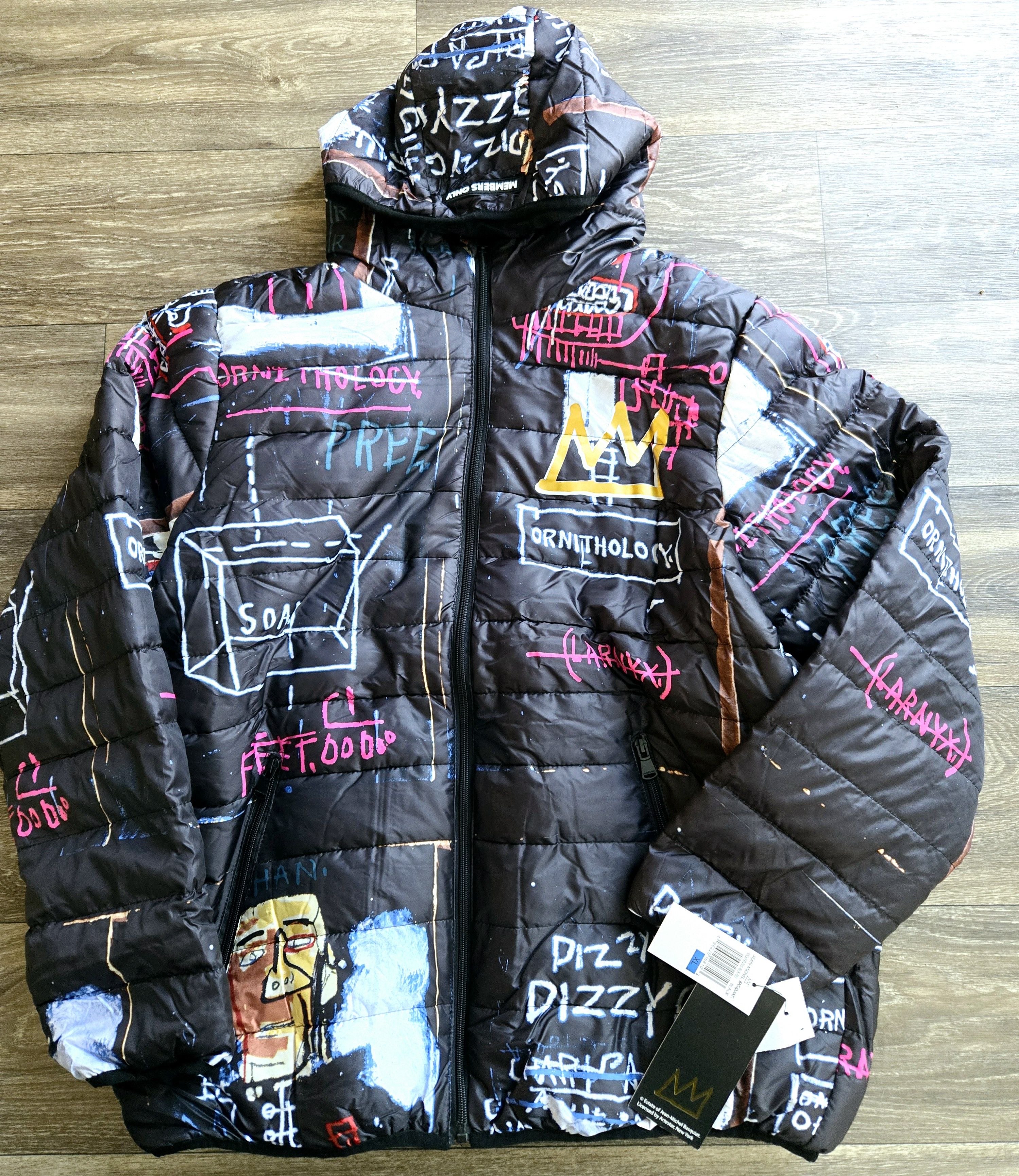 Jean-Michel Basquiat × Members Only Jean Michel Basquiat Alchemy Hooded ...