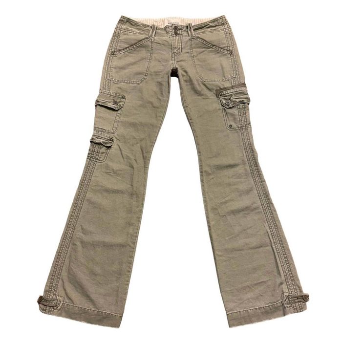 Abercrombie And Fitch Vtg Y2k Grunge Skater Abercrombie Low Rise Flare Cargo Pants Grailed