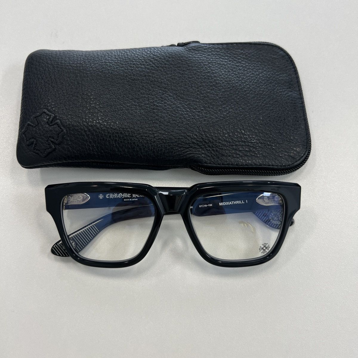 Chrome Hearts Chrome Hearts Midixathrill I Clear Lens Glasses Black ...