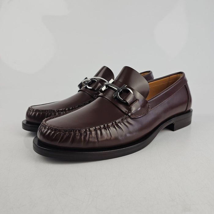 Salvatore Ferragamo Ferragamo Fort Gancini Men's Black Leather Loafers New | Grailed