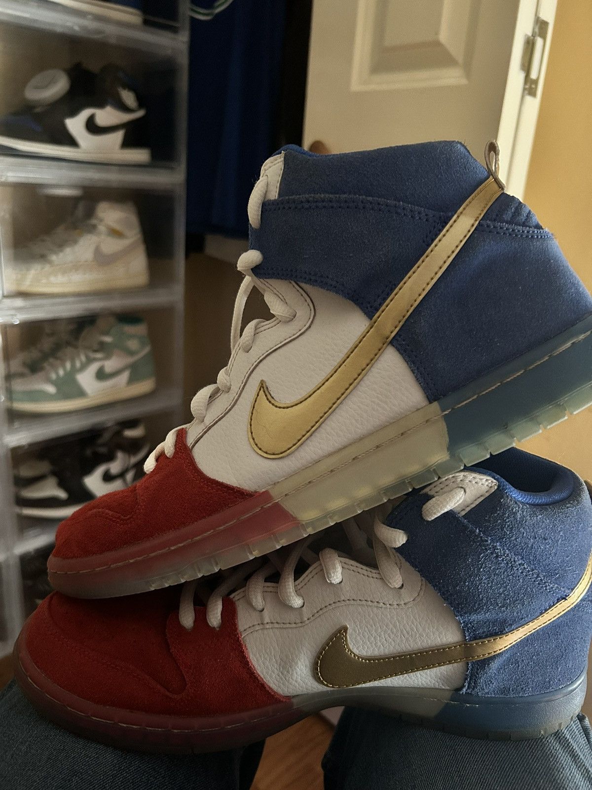 Nike Nike tri color sb dunk high | Grailed