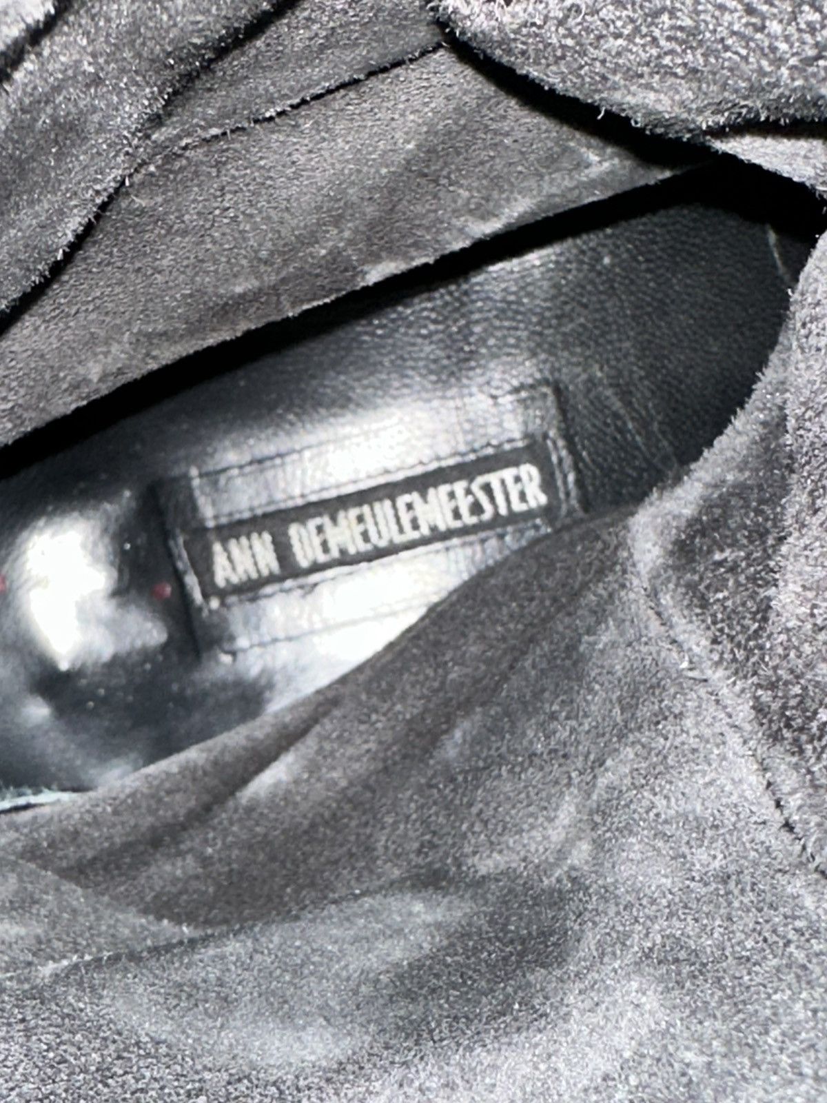 Ann Demeulemeester Ann Demeulemeester SS12 Fango Suede Combat Boots ...