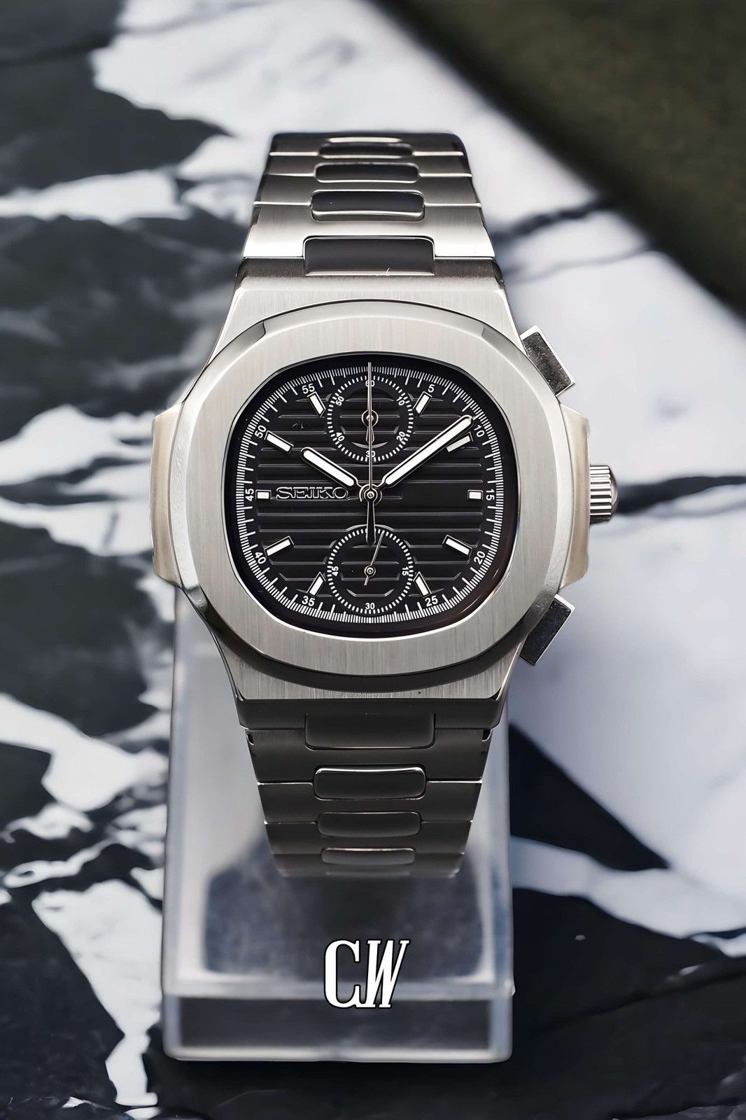 Seiko Seikonaut luxury custom “nautilus” watch | Grailed