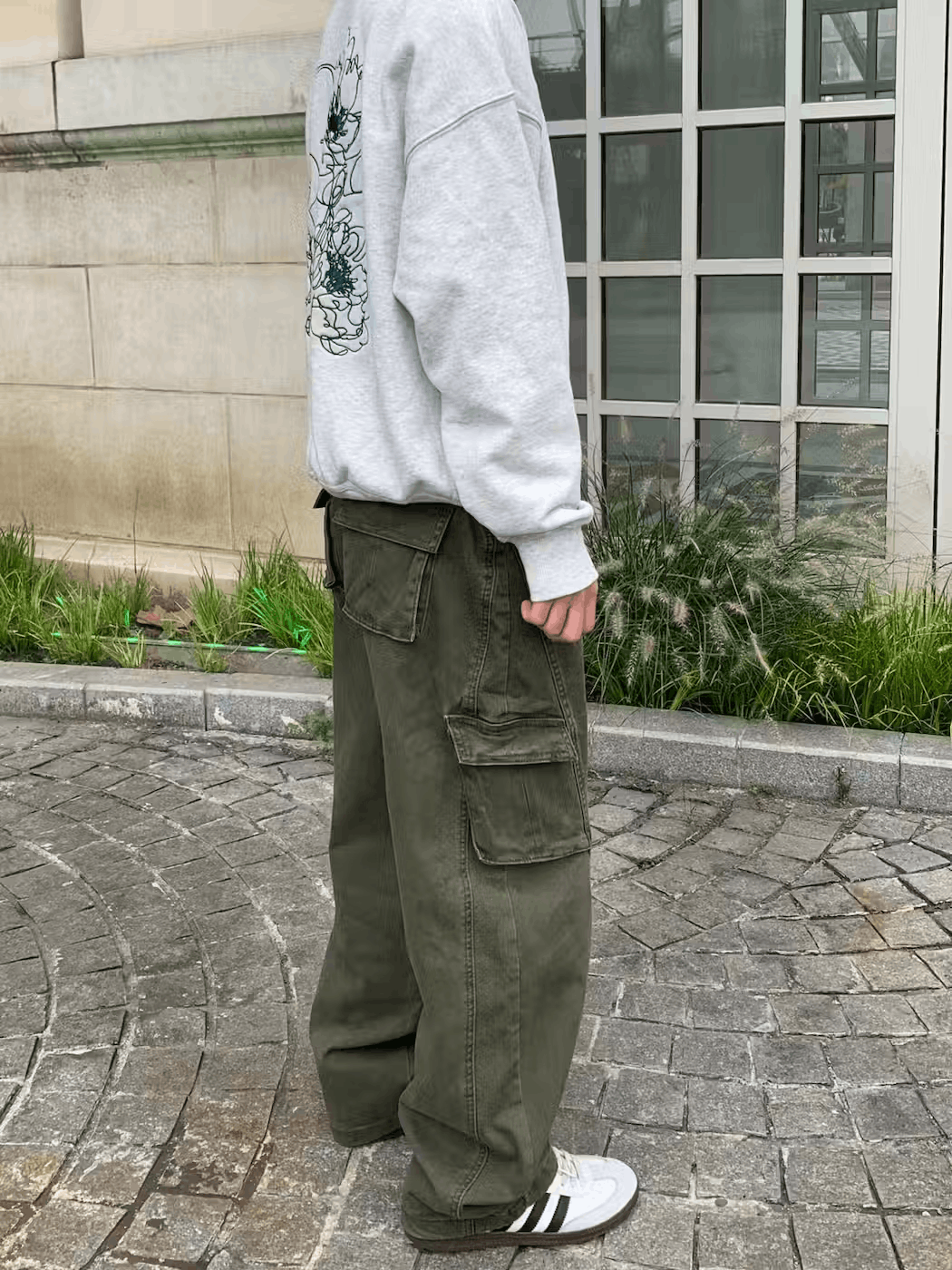 Vintage Miltary green washed faded utility baggy cargo pants | Grailed