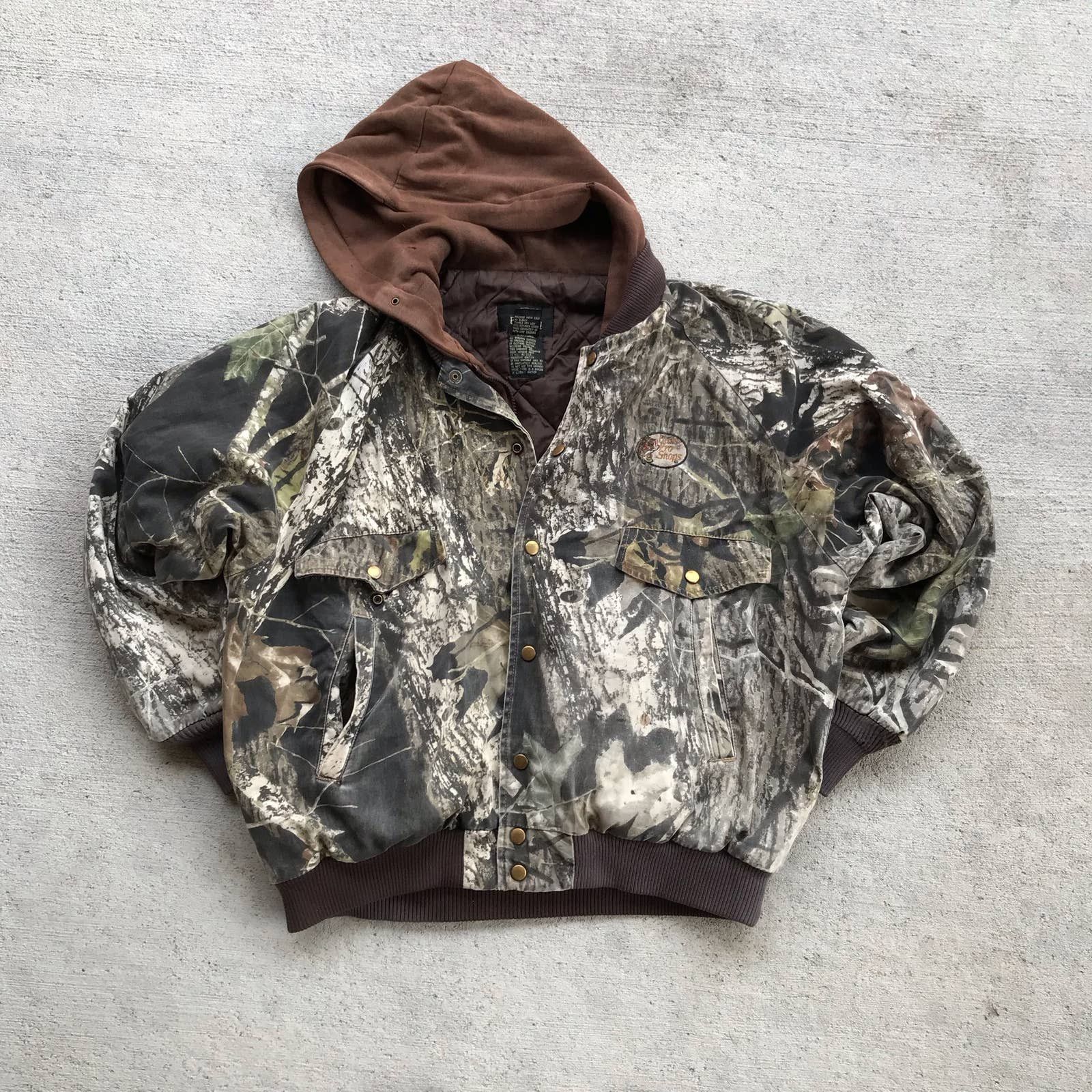 Vintage Vintage Red Head Bass Pro Shops Camo Zip Up Jacket | Grailed
