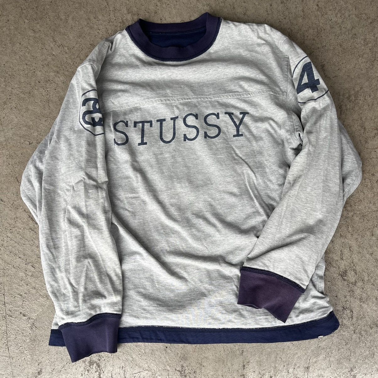 Streetwear × Stussy × Vintage REVERSIBLE Vintage 1996 90s Stussy Crewneck Rare Faded | Grailed
