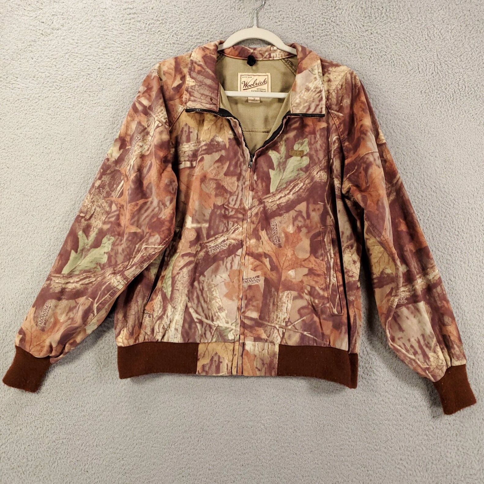Vintage Woolrich Camo Jacket Men Medium Saddle Cloth Super Soft ...