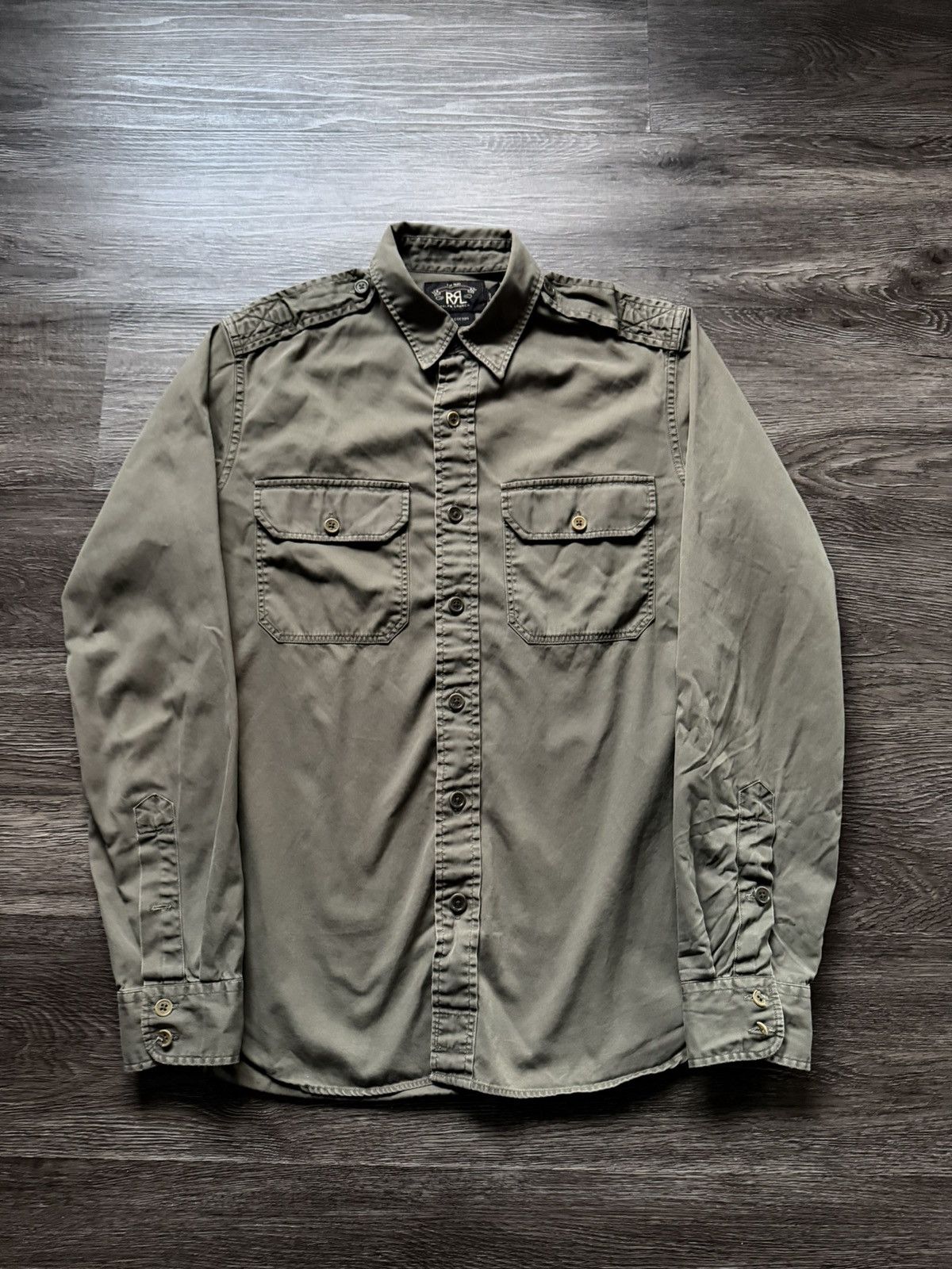 RRL Ralph Lauren RRL Military Field Shirt Button Up Vintage Size Small ...
