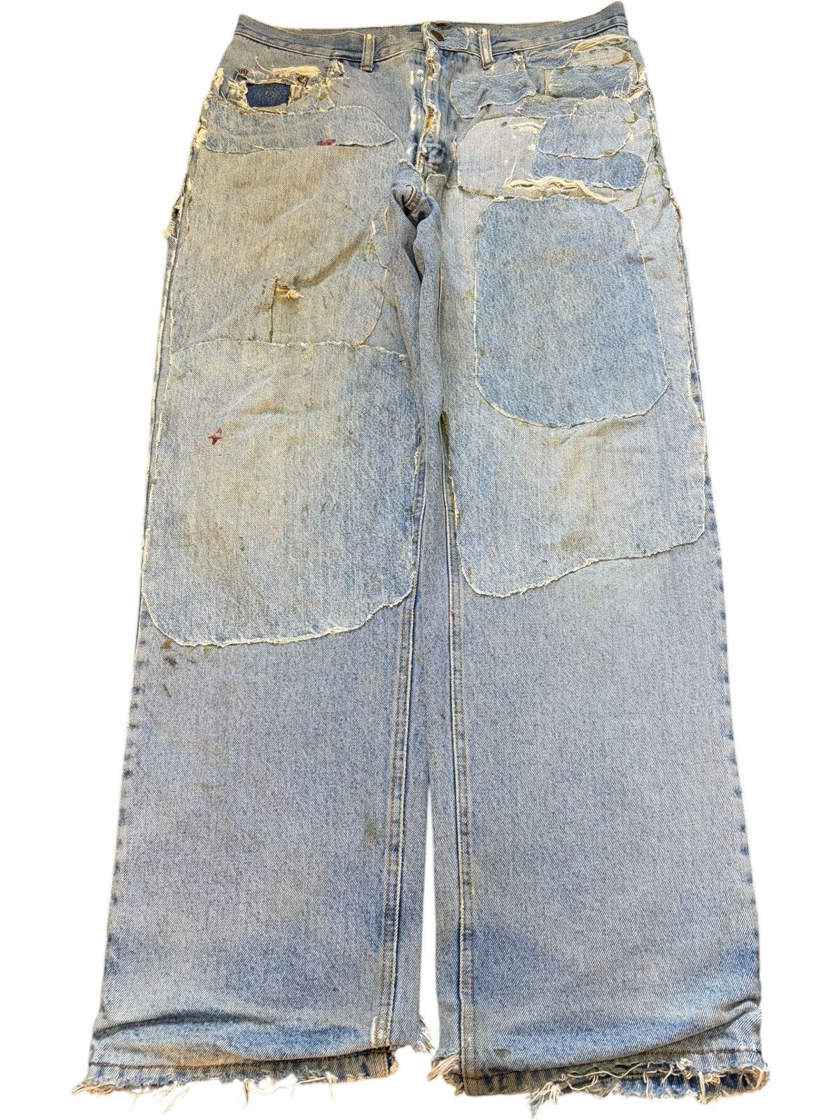 Marithe + Francois Girbaud Vintage Scandia Woods Patch Distress Baggy ...