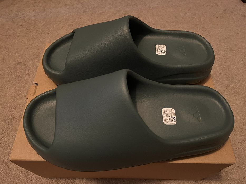 Adidas YZY Slides “Slate Marine” | Grailed