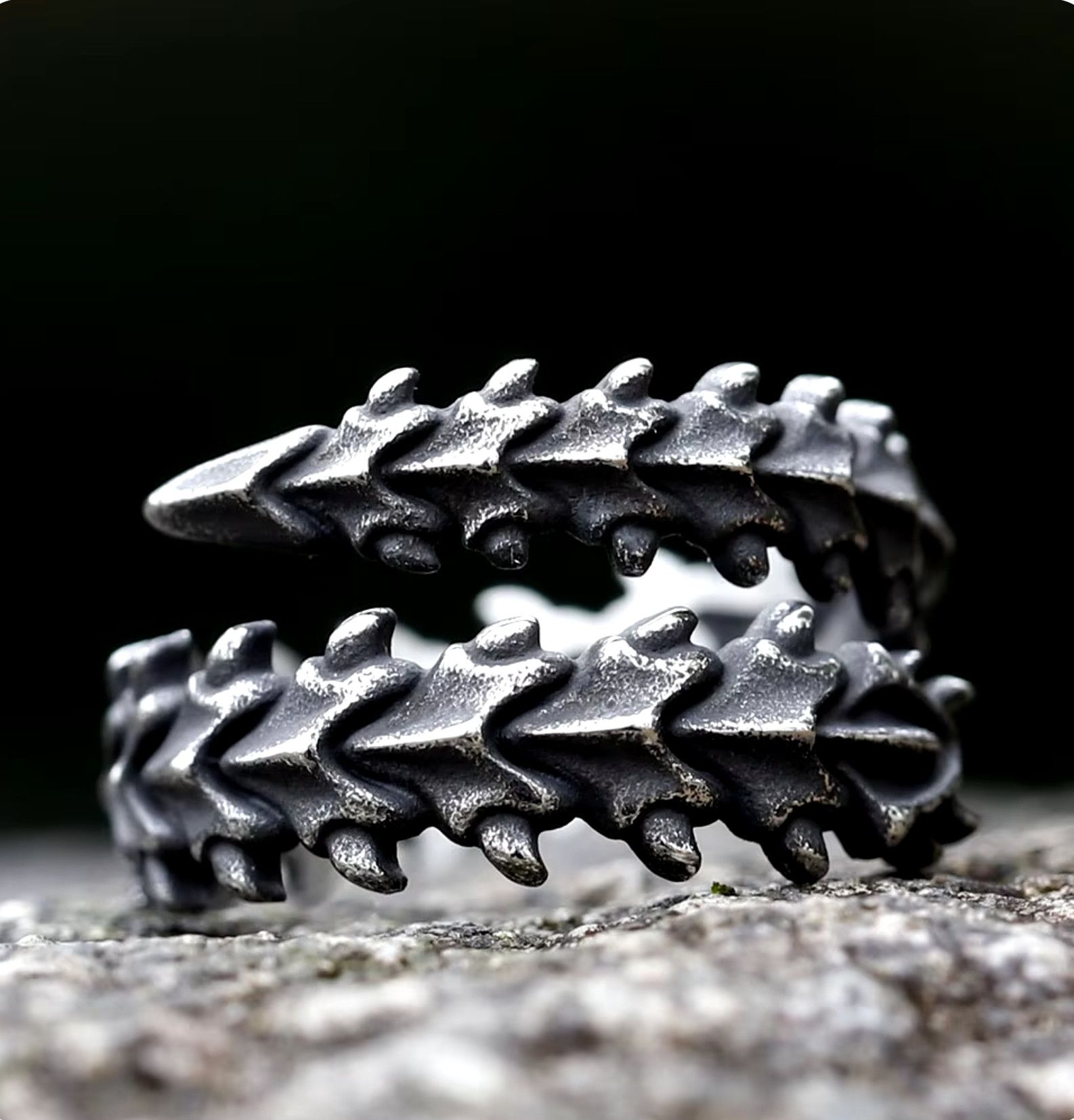 Custom × Luxury × Streetwear SIZE 10 316L Steel Gothic Skeleton ...