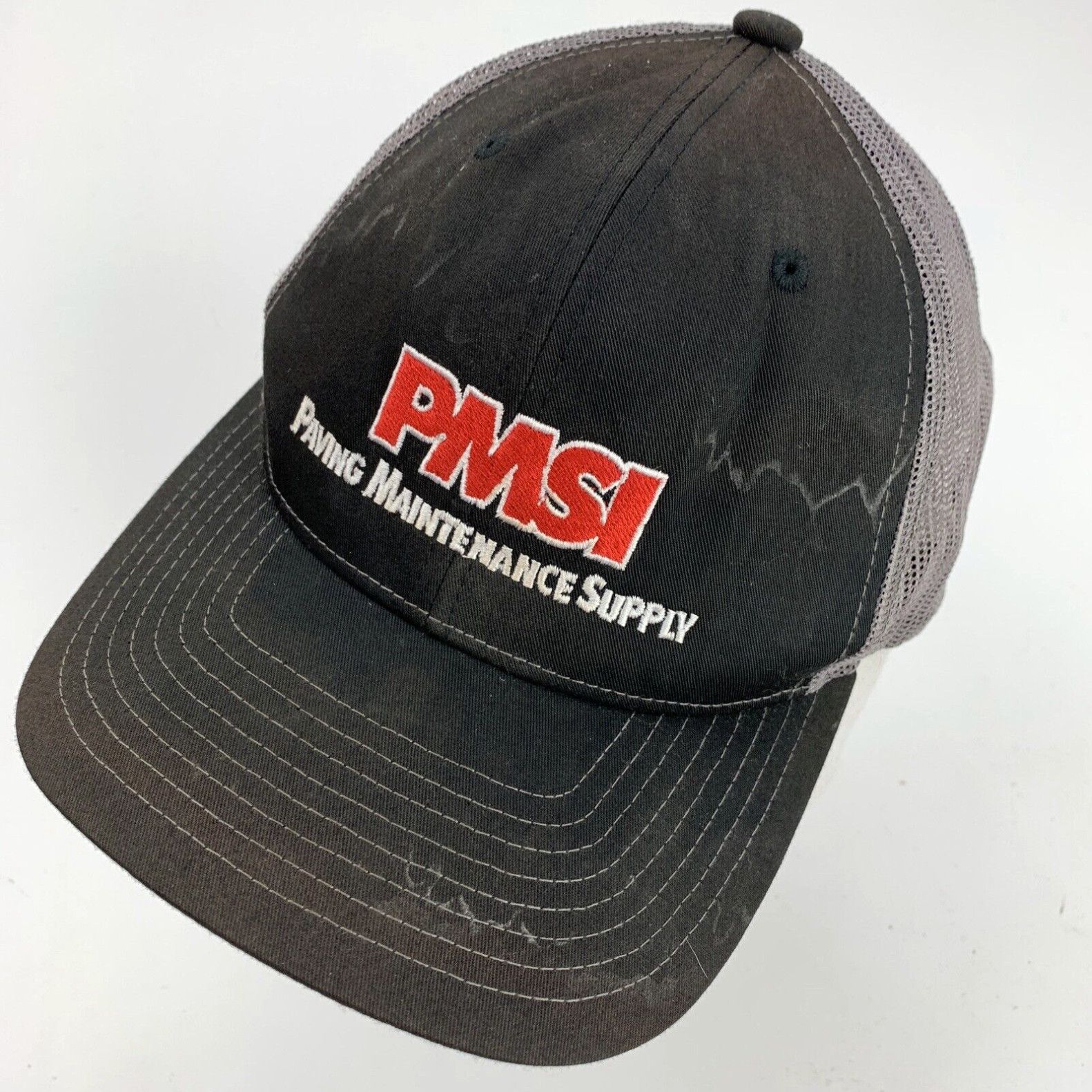 Vintage PMSI Paving Maintenance Supply Trucker Ball Cap Hat Snapback ...