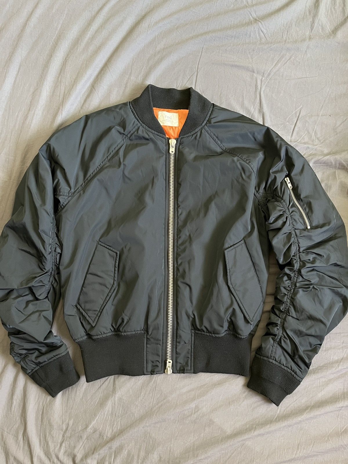 Fear of God Fear of God FOG Essentials Raglan Bomber - Black - Small | Grailed