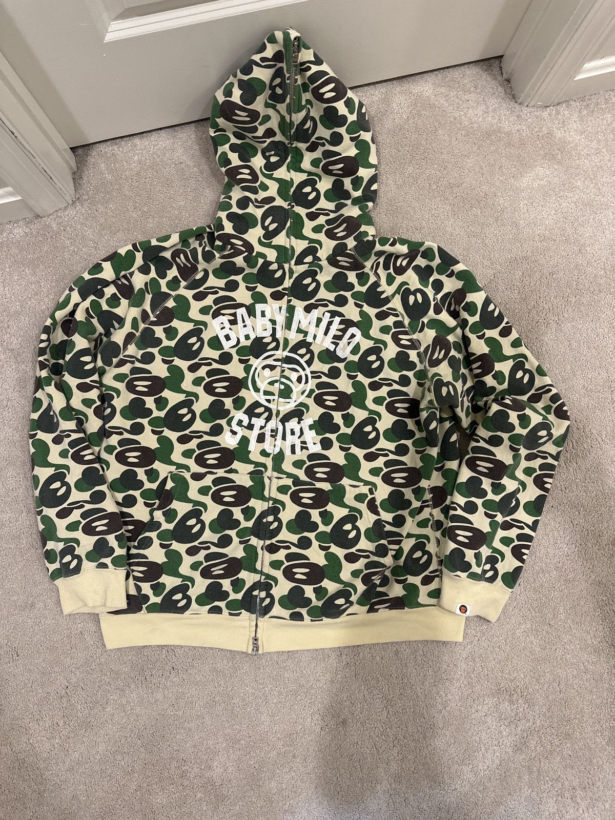 Bape 2006 Baby Milo Camo Full Zip Hoodie | Grailed
