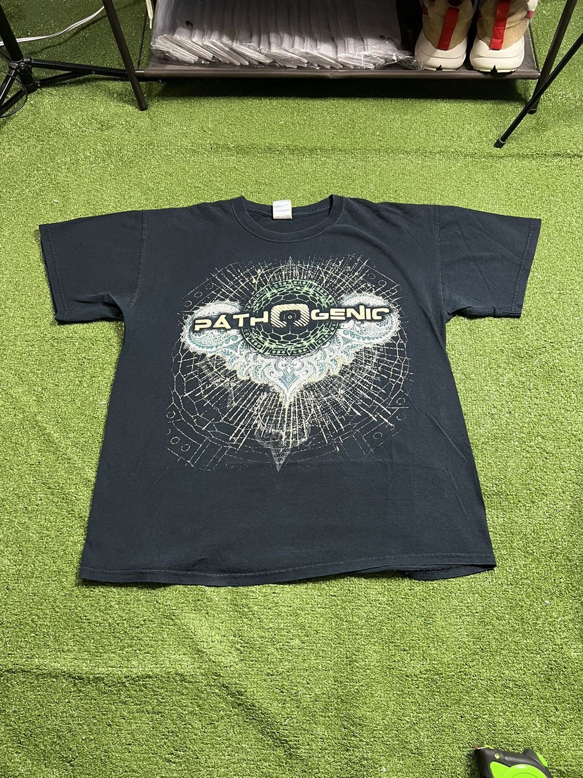 Vintage vintage pathogenic faded black skull band shirt | Grailed