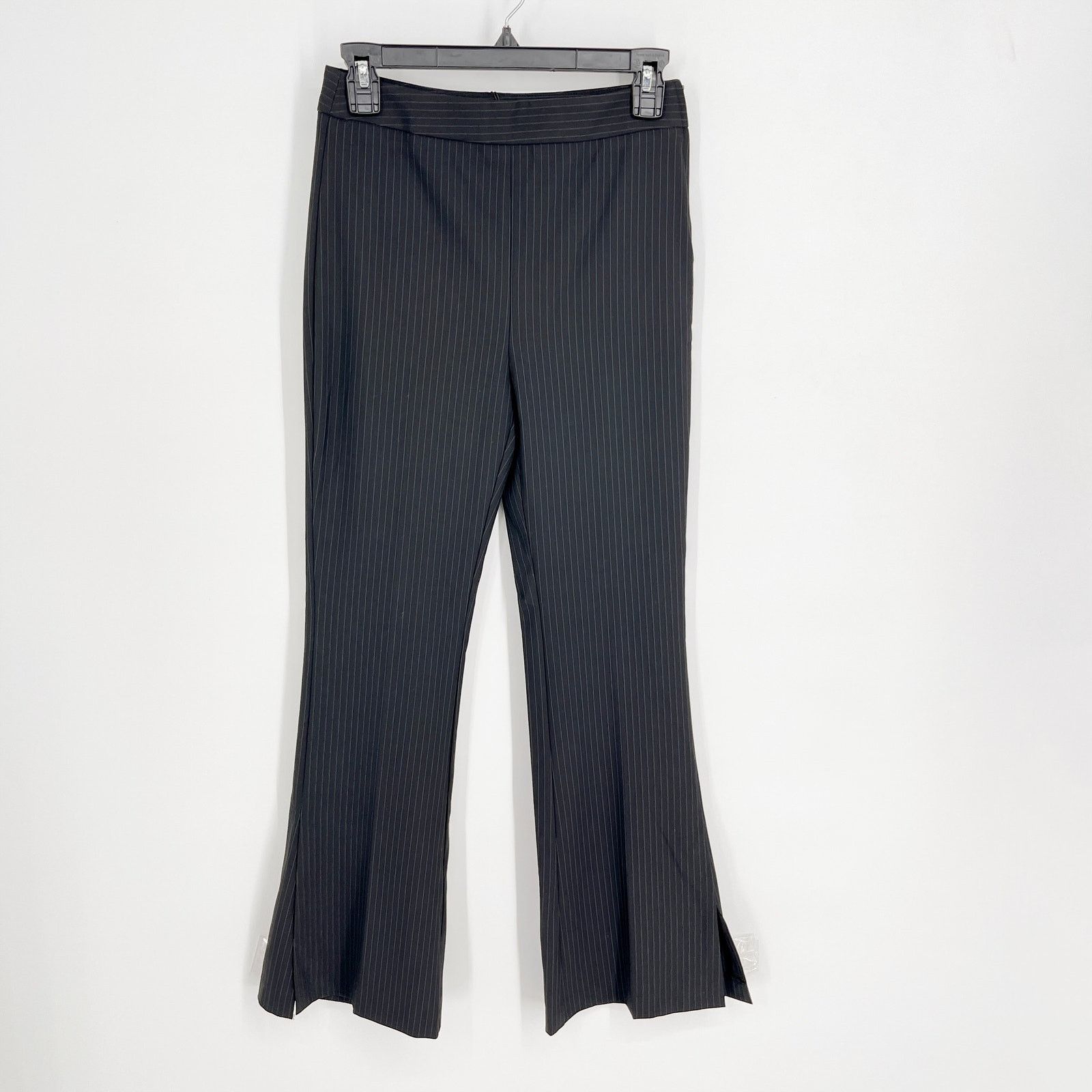 Other MNG Suit Pinstripe Flare Leg Pants NEW Sz 2 Black Hi Rise | Grailed