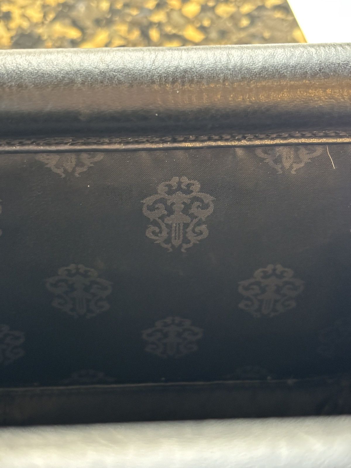 Chrome Hearts Ebony Wood & black leather rack full cross patches | Grailed