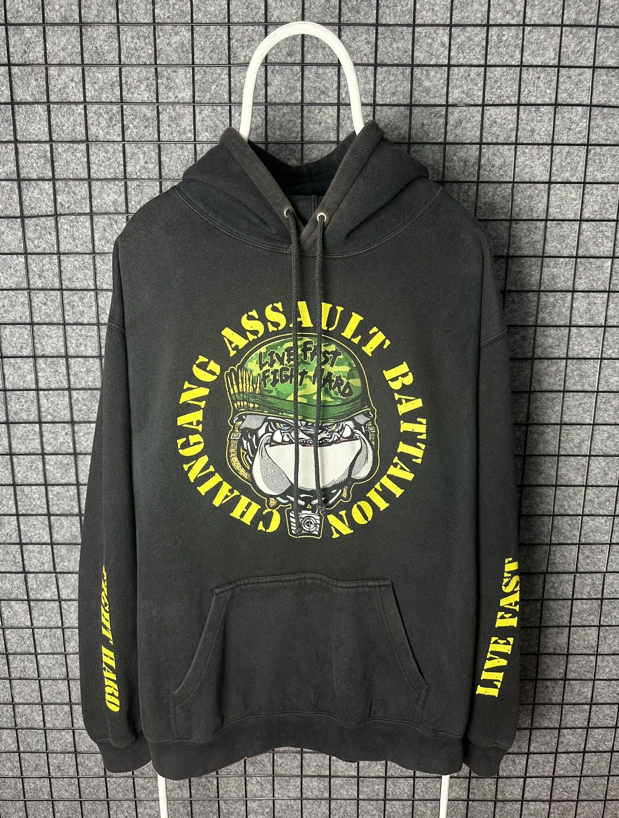 Vintage WWE Chaingang Assault Battalion Y2K Vintage Hoodie Size L | Grailed