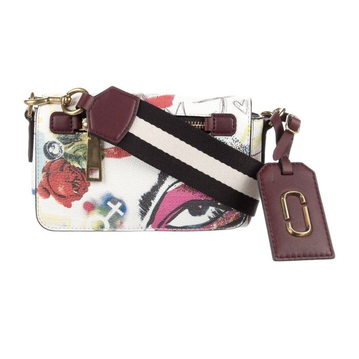 Marc Jacobs Marc Jacobs Graffiti Collage Cowhide Leather Cross Body Bag ...