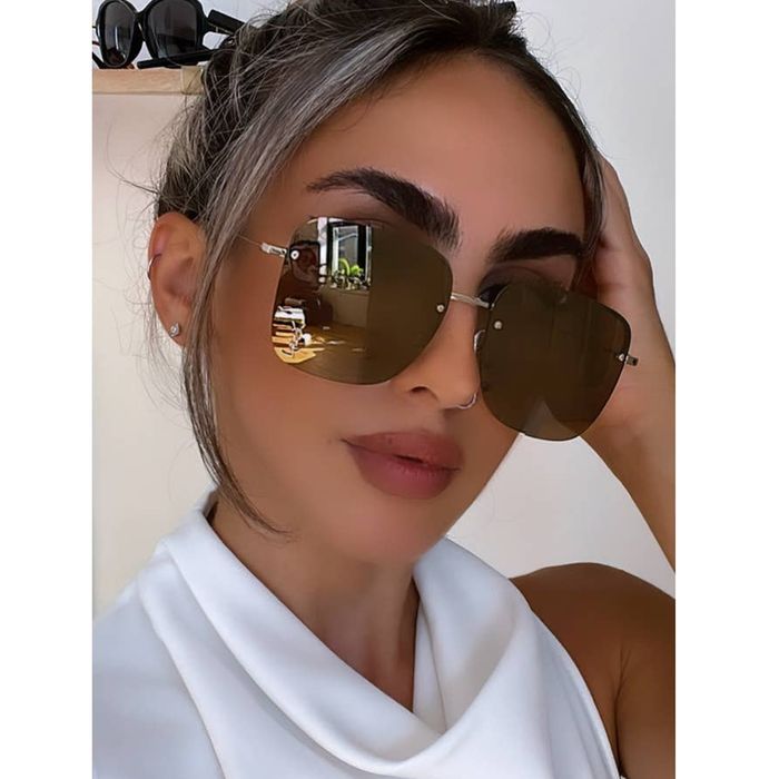 Saint Laurent Paris NEW Saint Laurent SL312M Gold Mirror Logo Square ...