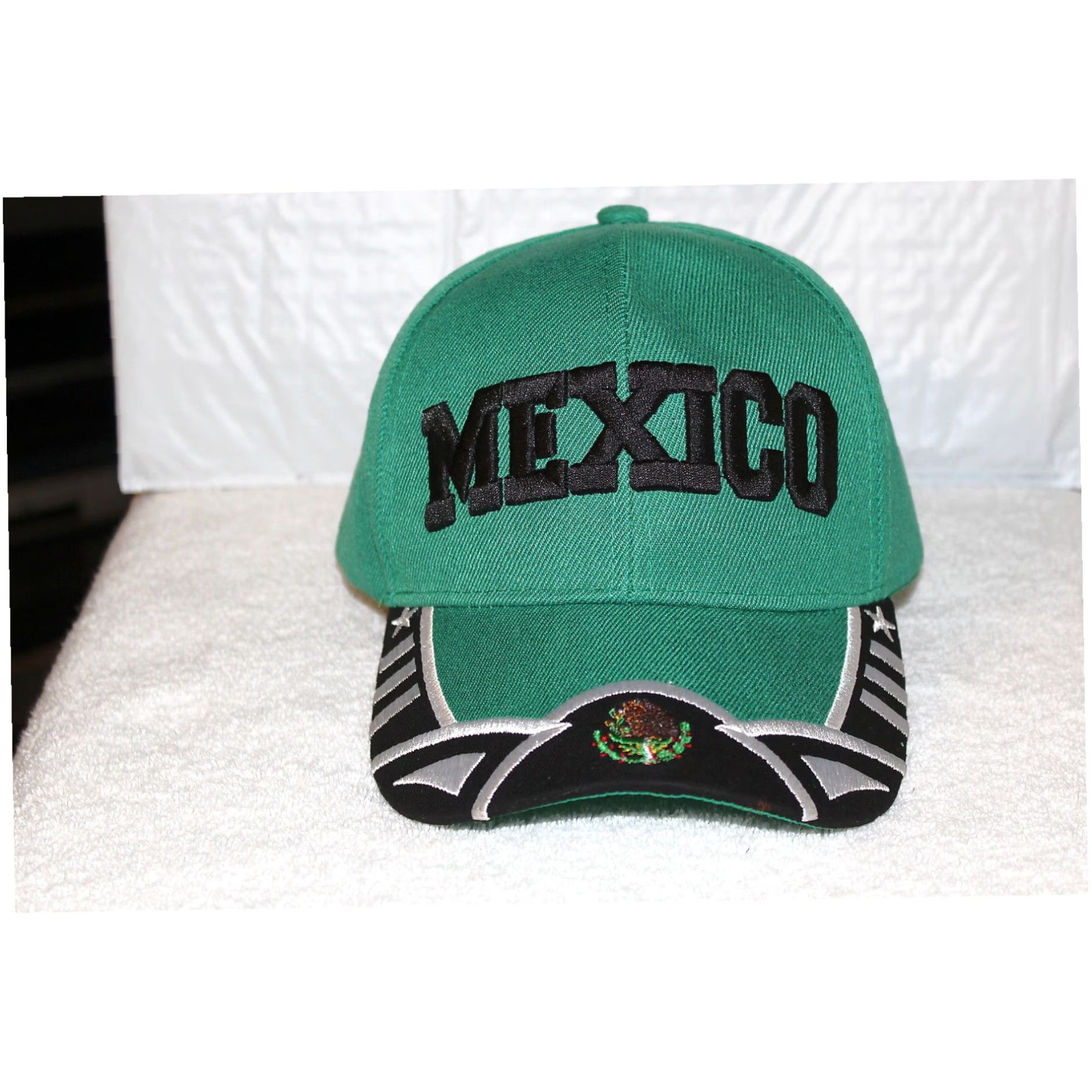 Vintage Authentic Chicano Style Green Baseball Cap with Mexico Pride ...