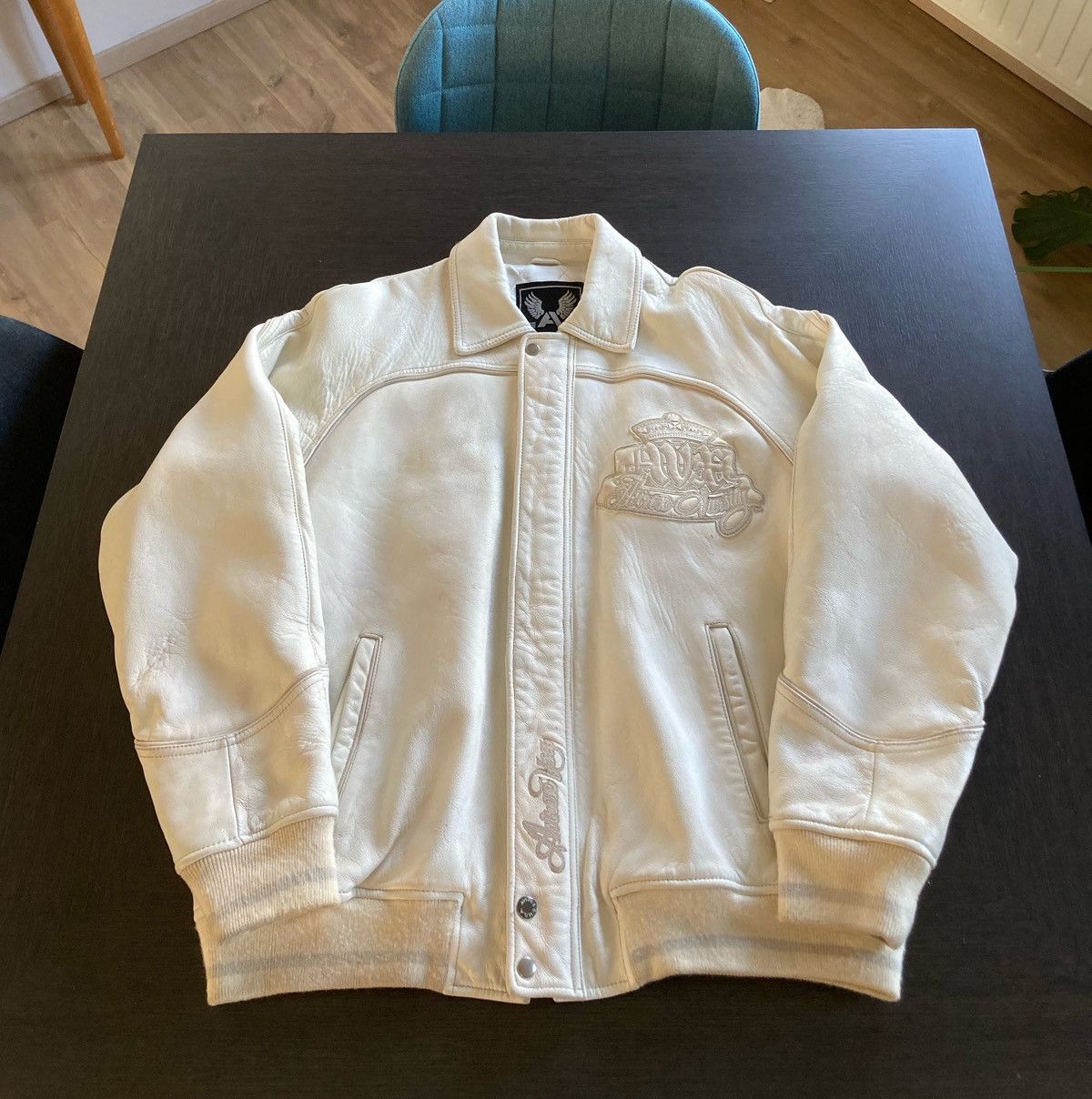 Avirex Rare Og Avirex White Leather Jacket | Grailed