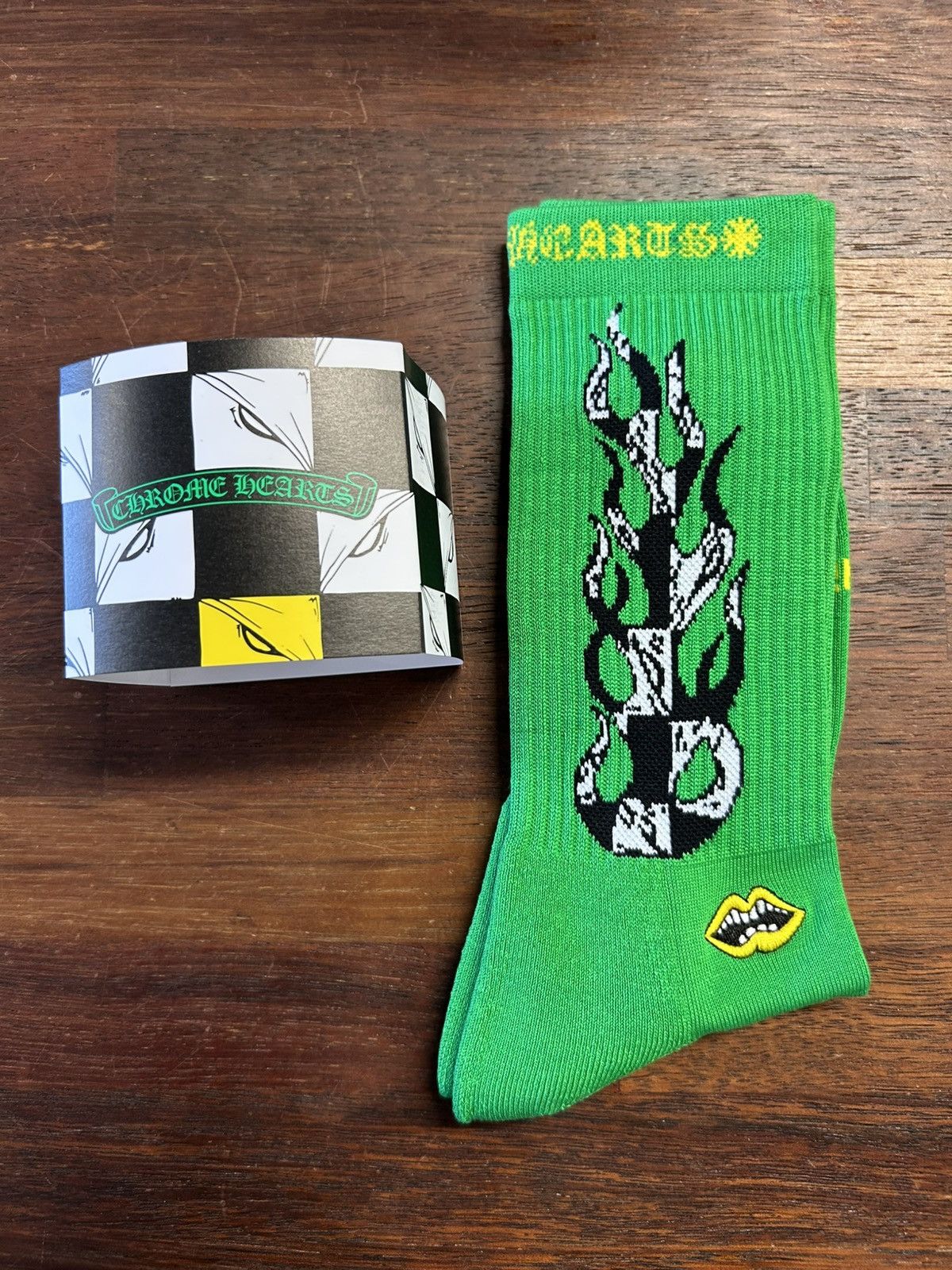 Chrome Hearts Matty Boy Black Flame Socks | Grailed