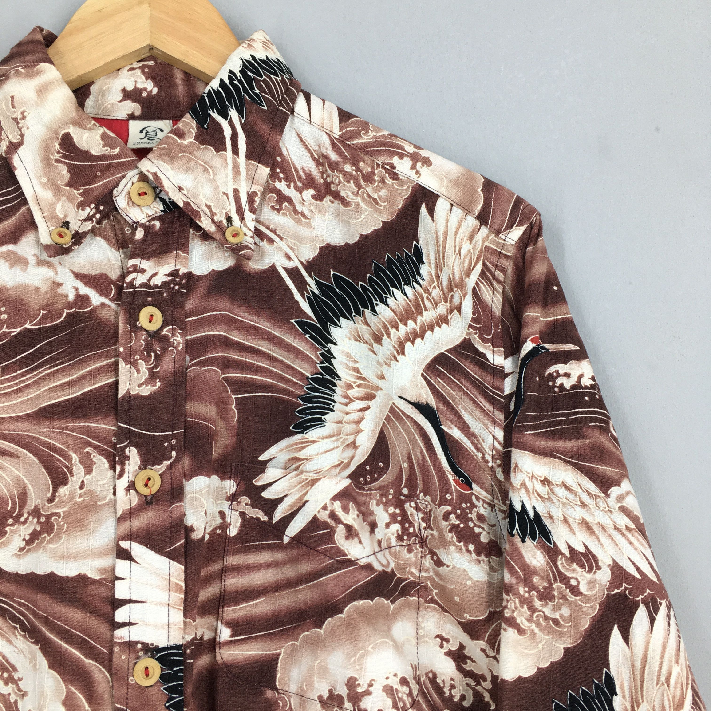 Eternal Vintage Eternal Dragon Japanese Phoenix Bird Cotton Shirt | Grailed