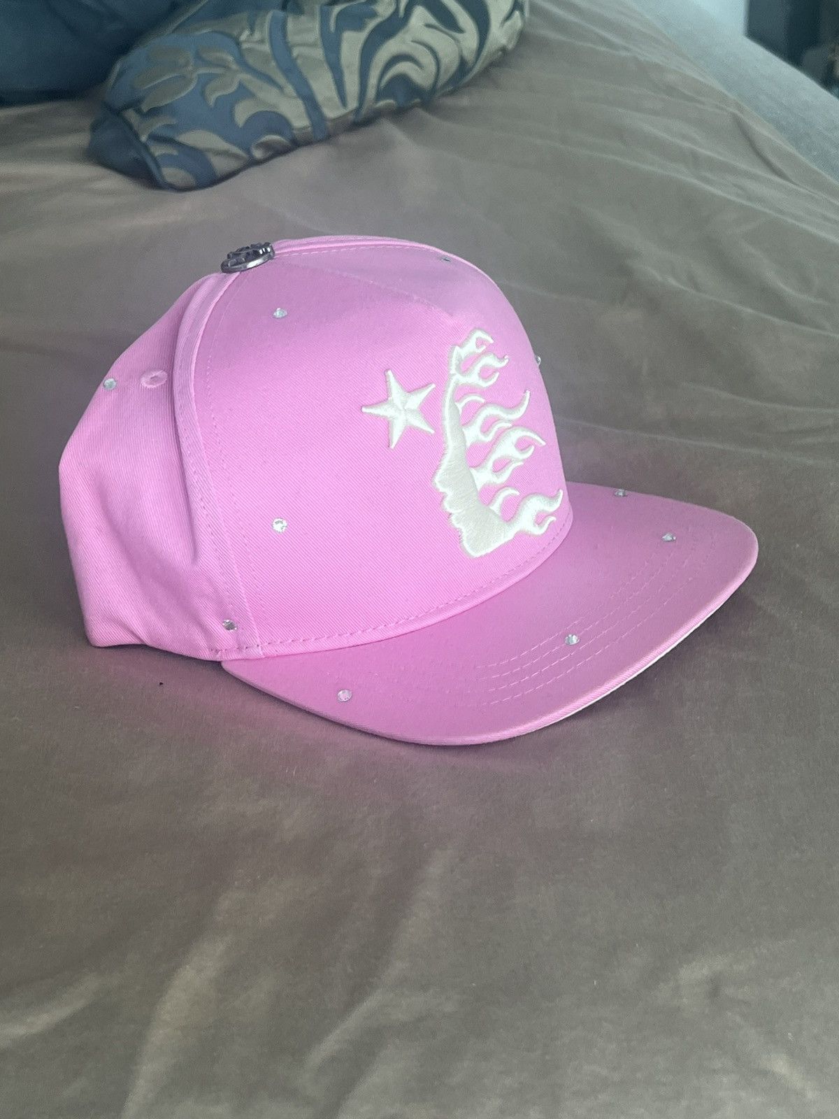 HELLSTAR Pink Rhinestone Hellstar Snap Back Hat | Grailed