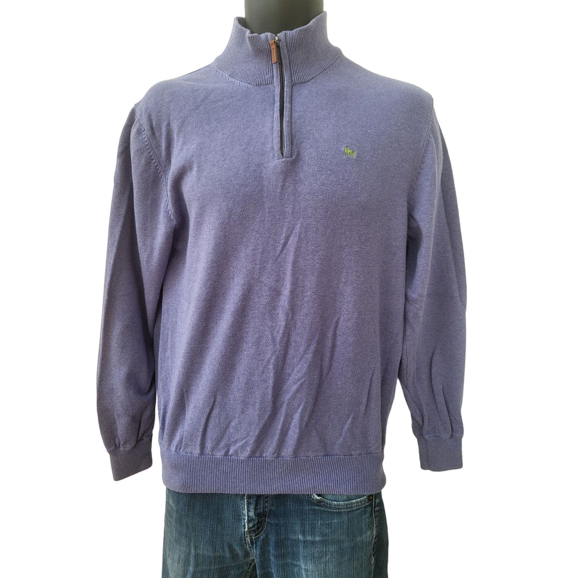 Magee Ireland Magee 1866 Sweater Women Sz M Long Sleeve Cotton 1/2 Zip ...