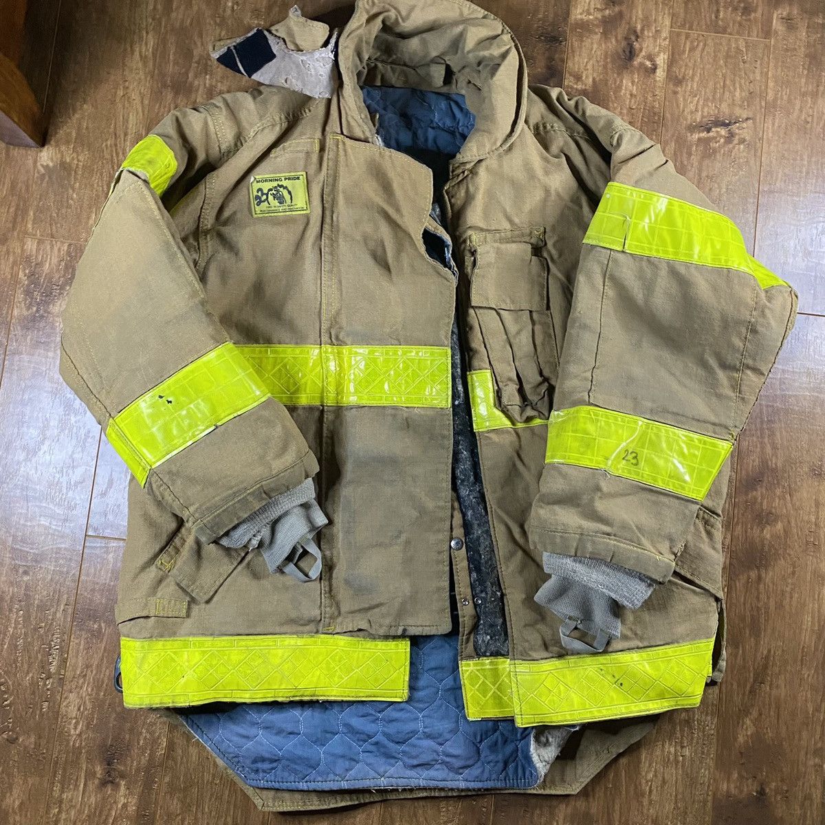 Vintage × Workers Vintage 1990s Insulated Fireman Jacket | Grailed