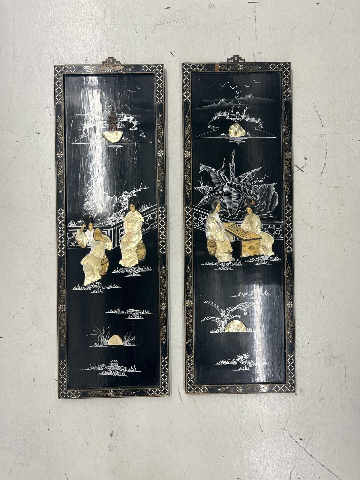 Designer Vintage Asian-Inspired Handcrafted Wall Art Panels | Grailed