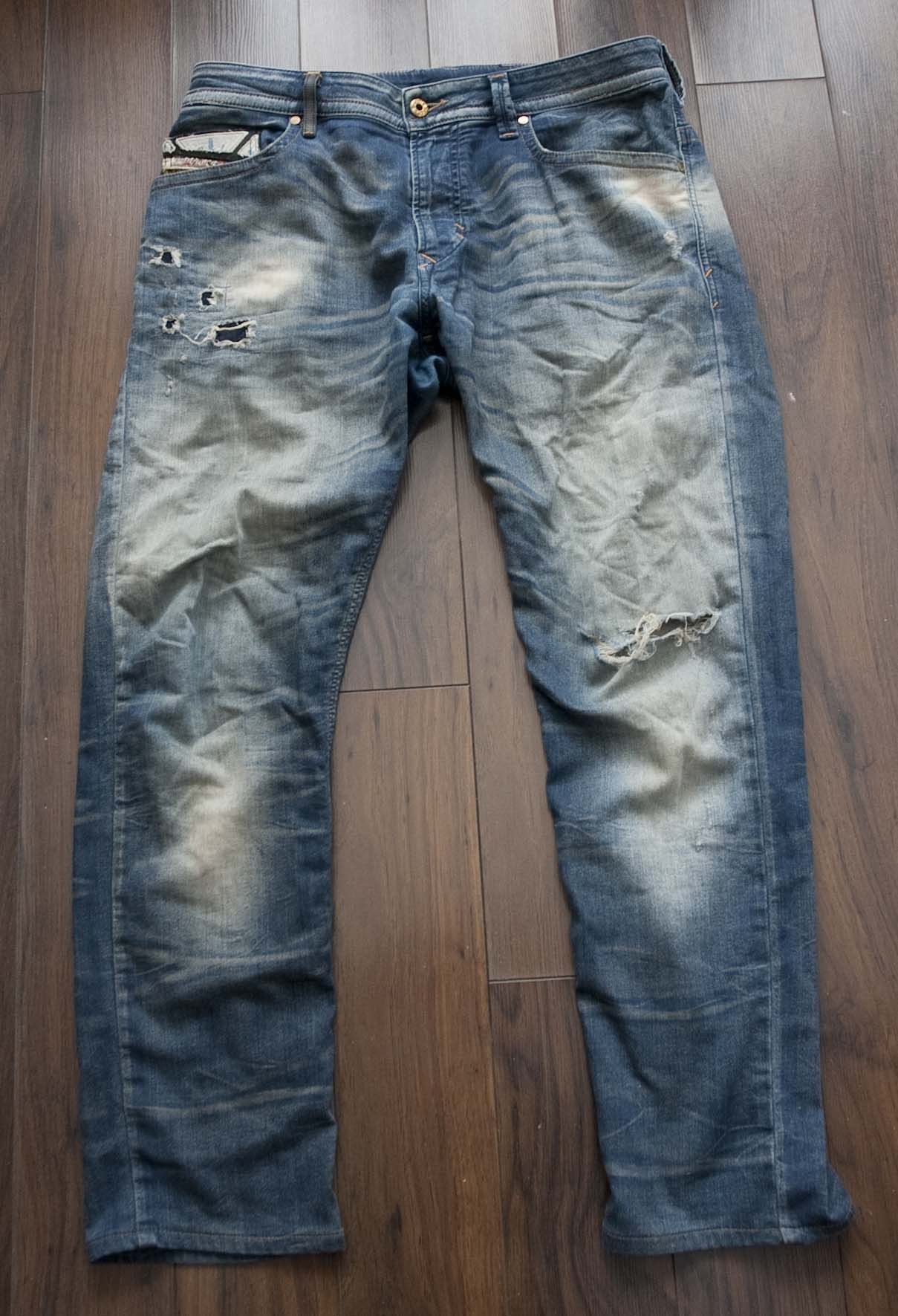 Diesel Diesel Thavar Jeans Denim +Sweatpants Distressed Size 34x28 ...