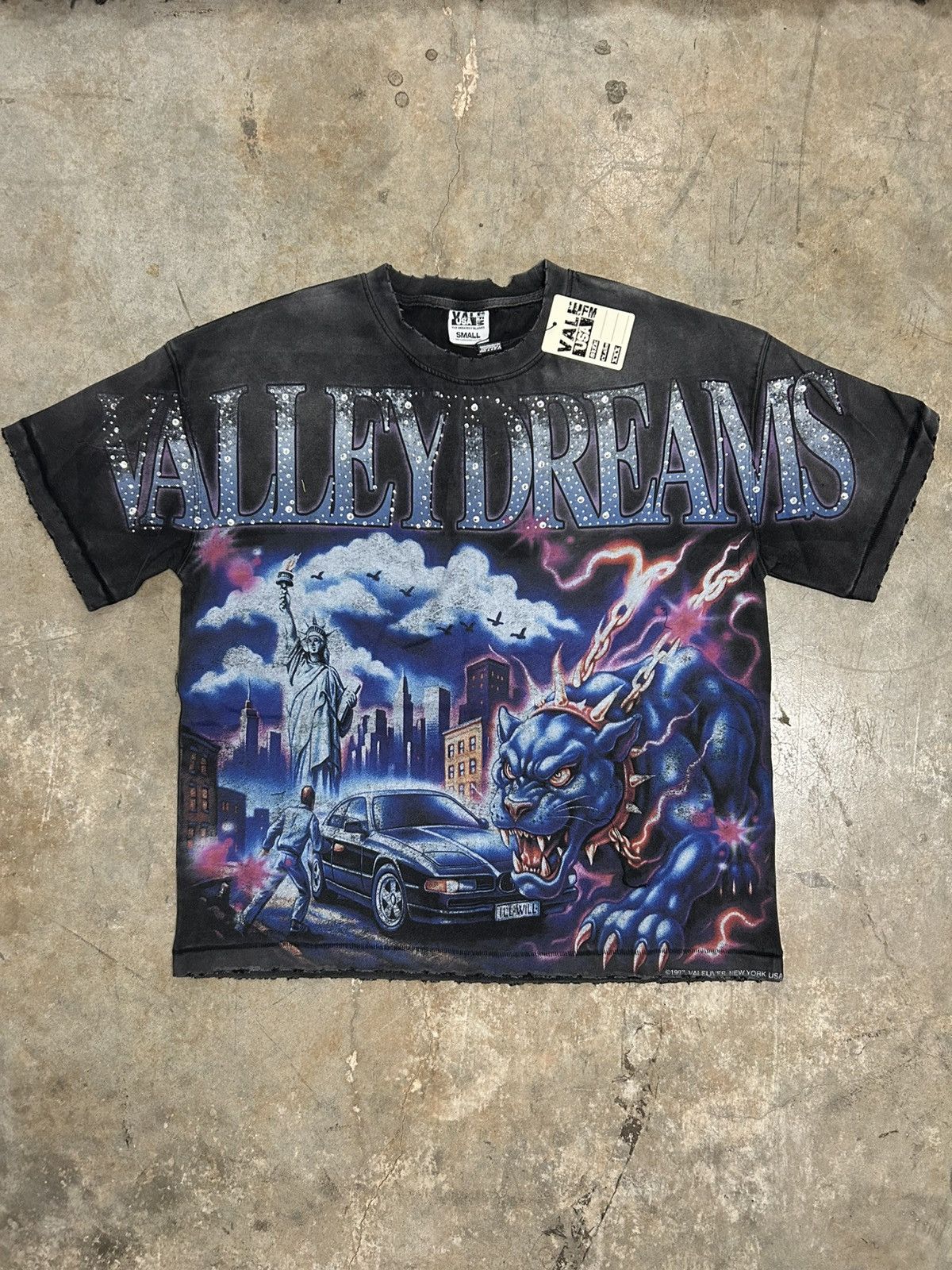 Vale Vale Lives Valley Forever Black Monster Big Bling Tee Medium | Grailed