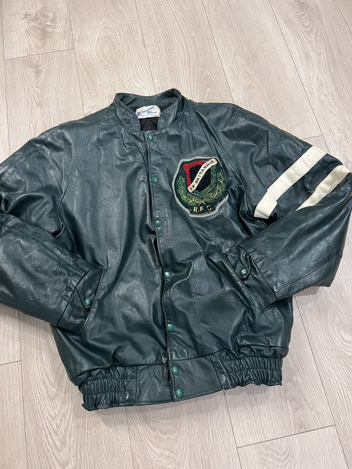 Leather Jacket × Made In Canada × Vintage Vintage Ex Brittania Rugby ...