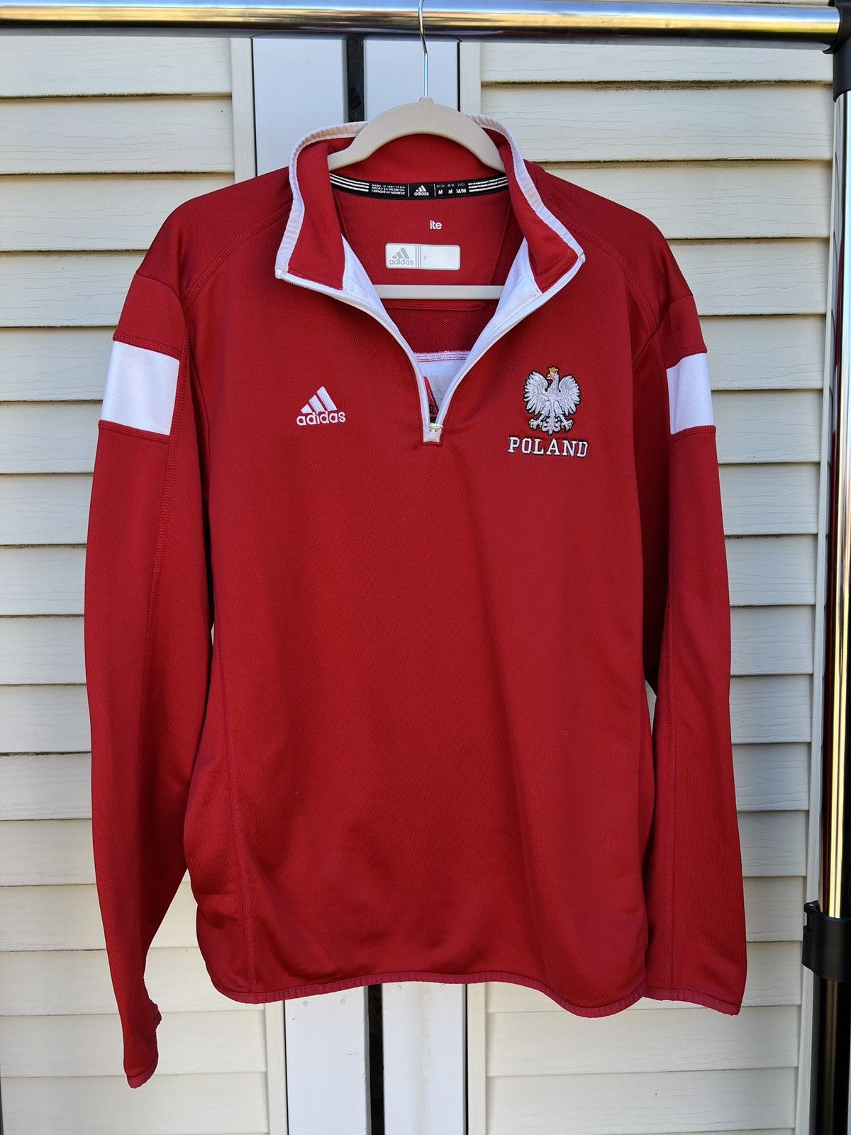 Adidas × Streetwear × Vintage Adidas Poland/Polska Embroidered Quarter ...