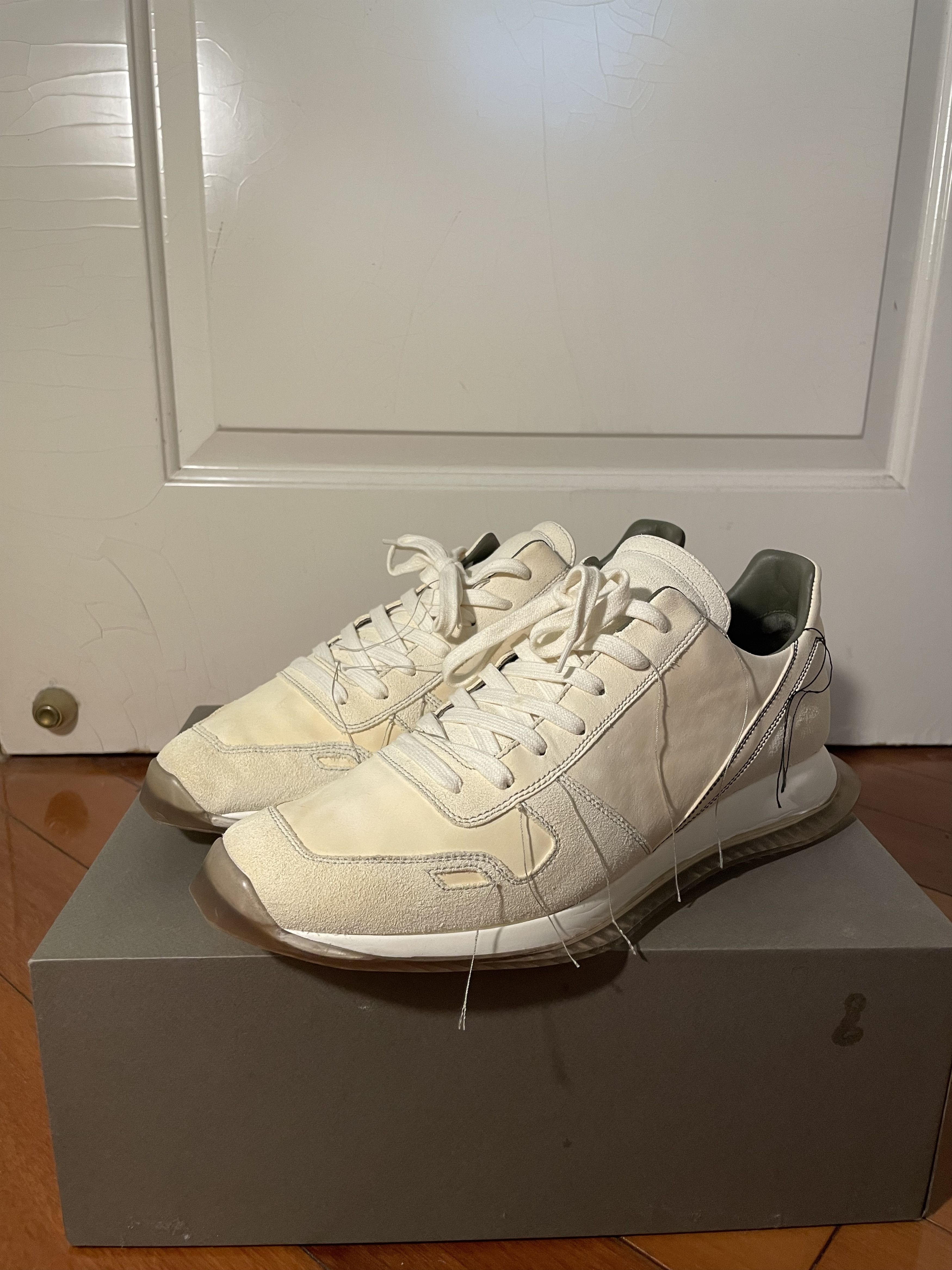 Rick Owens RO Mainline Runner Low-Top Sneakers with Stitch Detail | Grailed