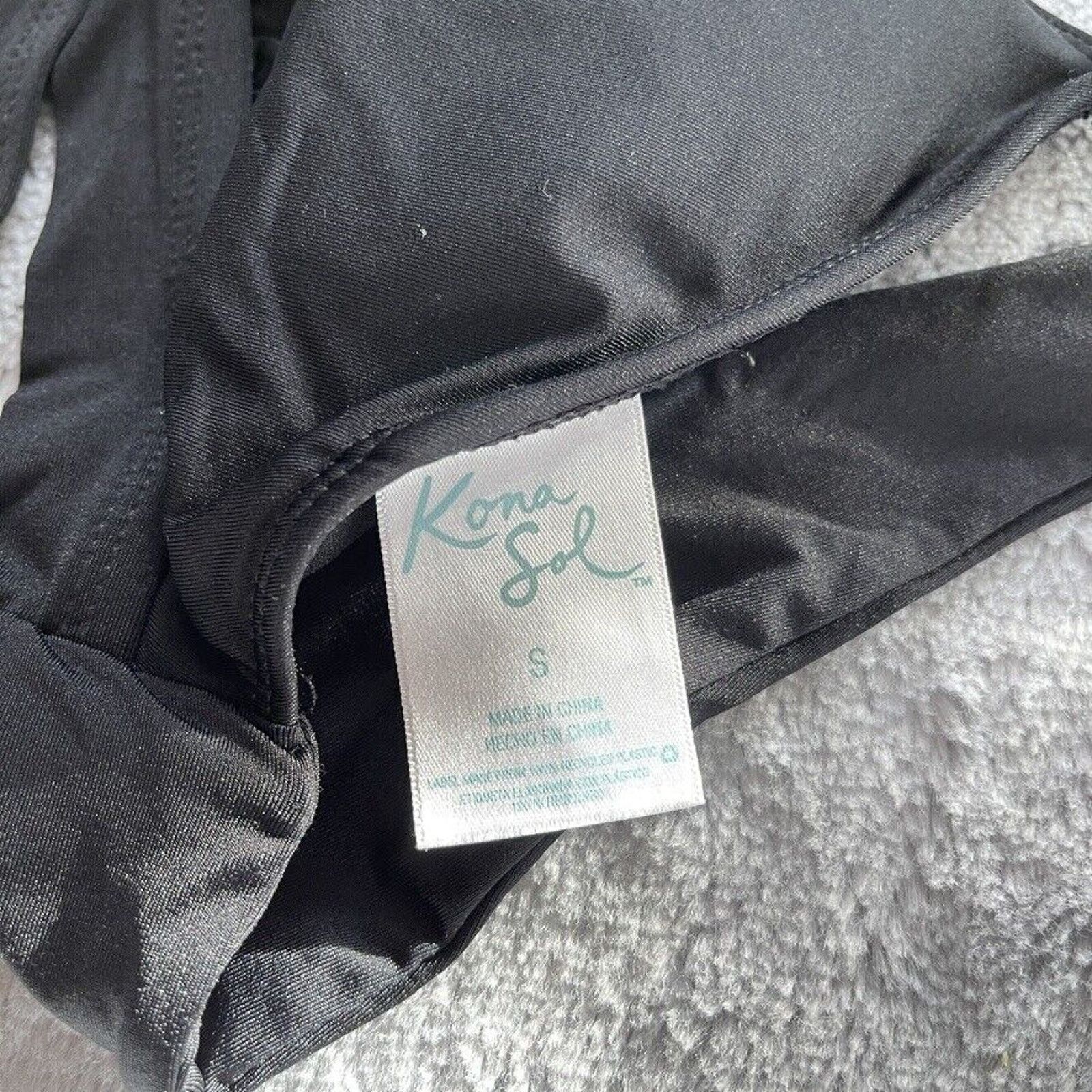 Other Kona Sol Swim Halter Crossover Cut Out Bikini Black Small | Grailed