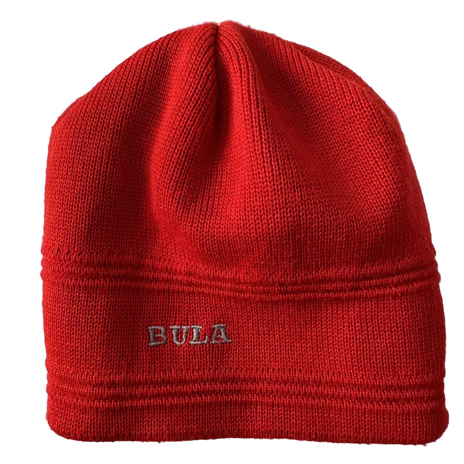 Other BULA Adult Ski Hat Beanie Red Knitted Winter Cozy Striped Hi ...
