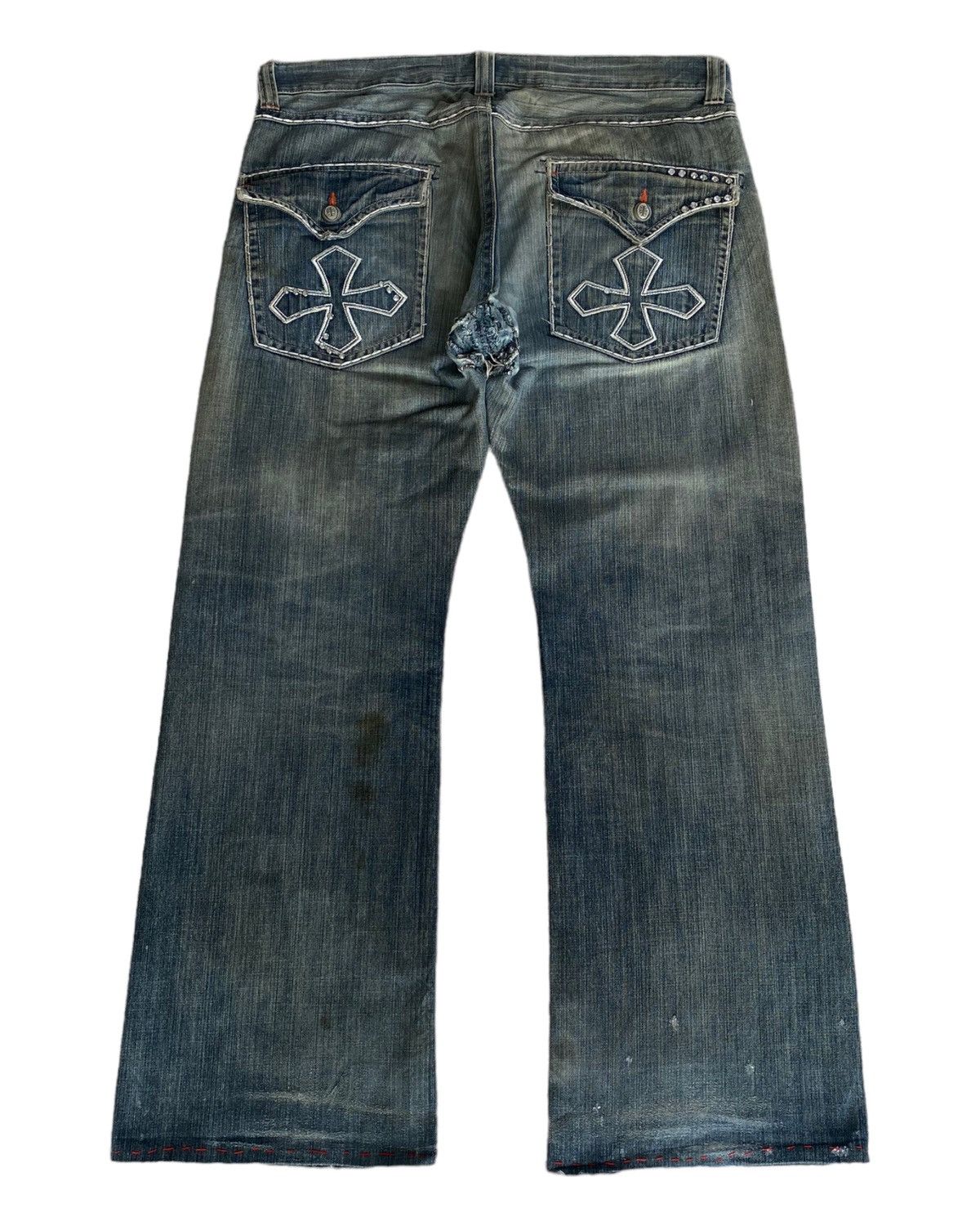 Avant Garde × Distressed Denim × Independent Truck Co. FLARE BAGGY ...