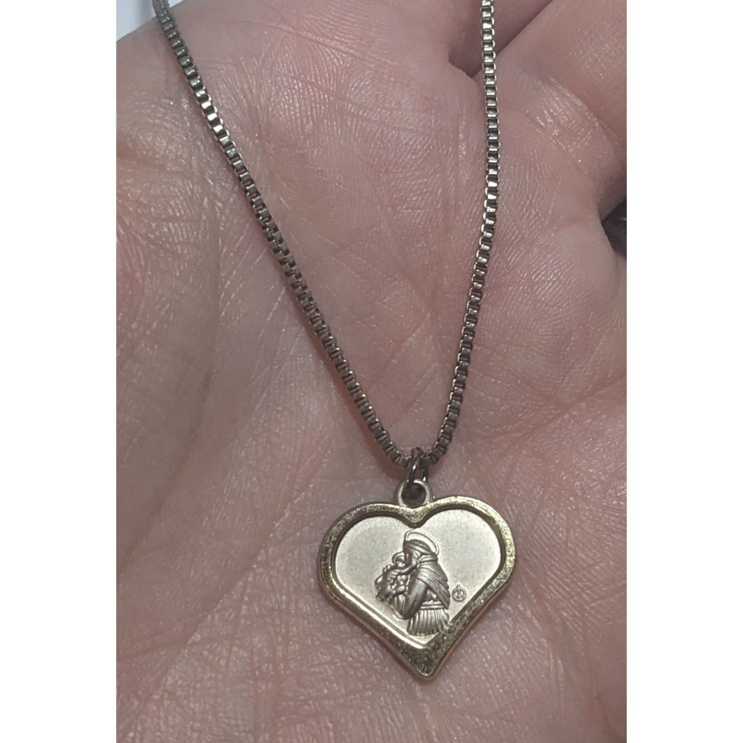 Other Saint Anthony Heart Shaped Pendant Necklace | Grailed
