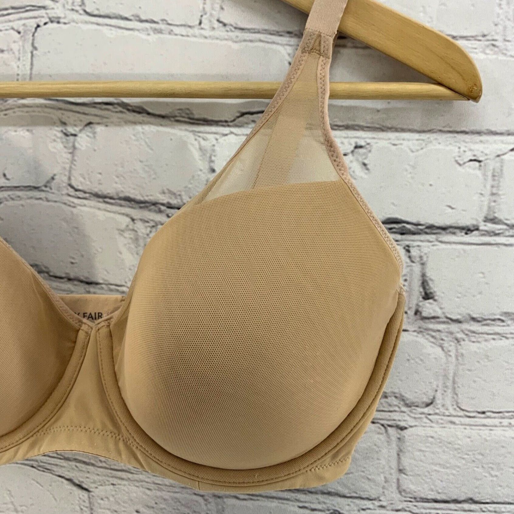 Vintage Elegant Beige colored Bra for Women with 34DD Cup Size by ...