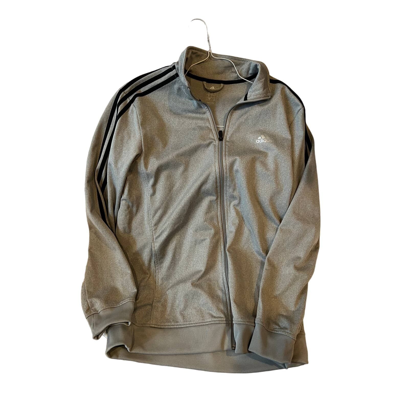 Adidas Adidas Gray Track Jacket Zip Up Mens L | Grailed